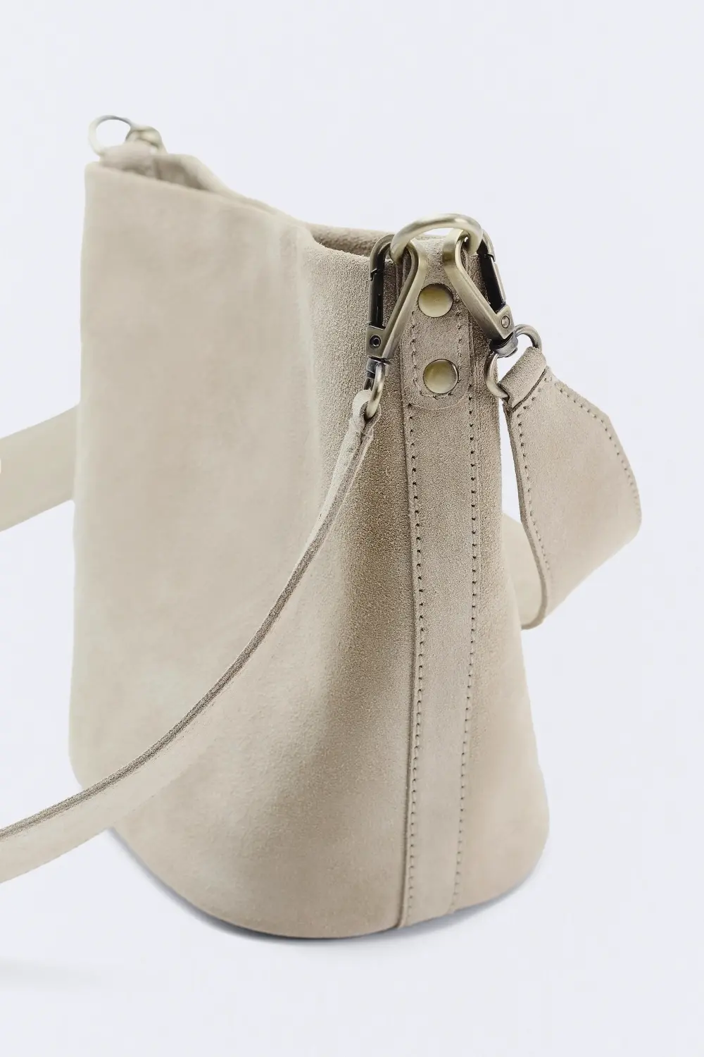 Bolso piel bandolera gris piedra Francesca | eseOese