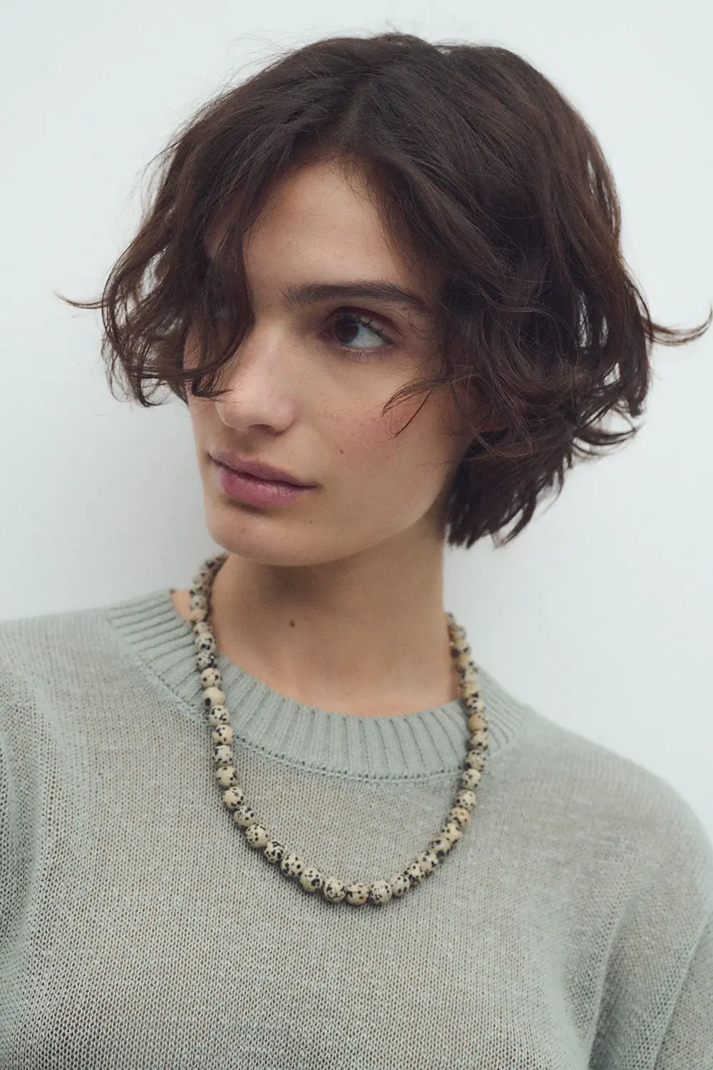 jersey oversize tejido calado verde claro Mist | eseOese